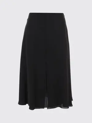 Valentino Garavani High-waisted A-line Midi Silk Skirt - Black