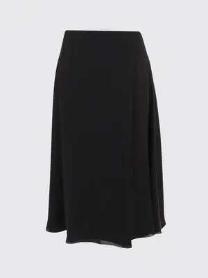 Valentino Garavani High-waisted A-line Midi Silk Skirt - Black