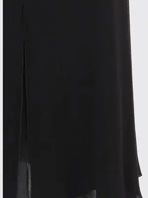 Valentino Garavani High-waisted A-line Midi Silk Skirt - Black