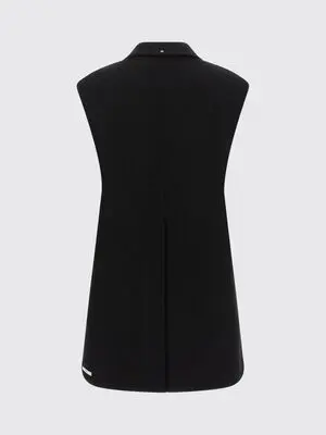 Sportmax Belted Pure Virgin Wool Robe Vest - Black