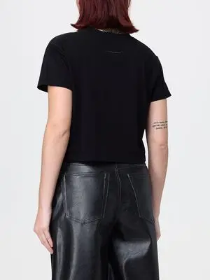 MAISON MARGIELA Slim Fit Cotton T-shirt With Numeric Logo - Black