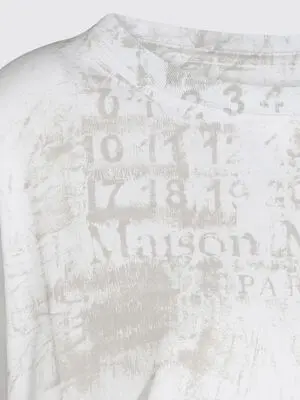 MAISON MARGIELA Cotton T-shirt With Numeric Logo And Dropped Shoulders