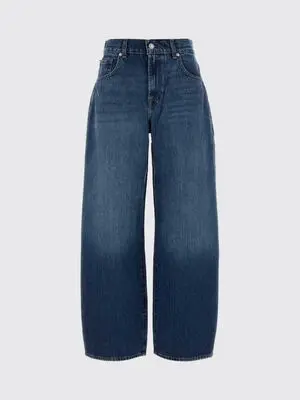 7 For All Mankind High-waisted Wide-leg Cotton Denim Jeans - Navy