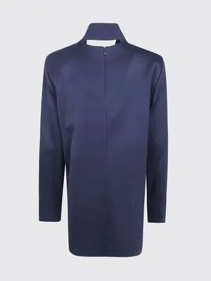 TOTEME Sustainable Viscose Mini Tunic With Long Sleeves And Waist Belt