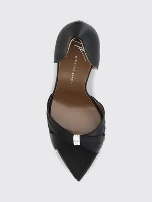 GIUSEPPE ZANOTTI Lumiere Rhinestone Embellished Satin Mule Sandals