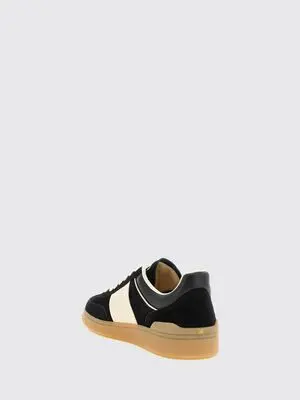 Valentino Garavani Upvillage Suede And Calfskin Low-top Sneakers With Vlogo - Amber