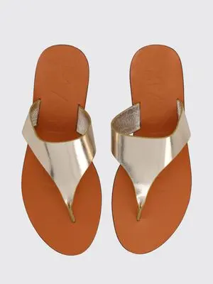 Manebí Flat Metallic Thong Sandals