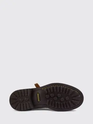 DOUCAL'S Suede Double Monk Strap Shoes With Wingtip Brogue Detailing - Cocoa