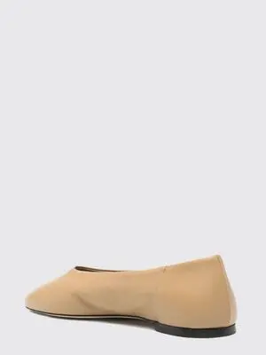 TOTEME Round-toe Ballet Flats In Smooth Leather - Beige