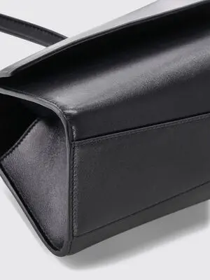 JIL SANDER Linea Lambskin Leather Shoulder Bag - Black