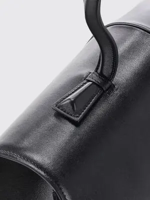 JIL SANDER Linea Lambskin Leather Shoulder Bag - Black