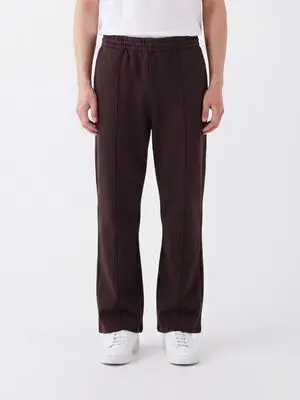 REPRESENT Wide-leg Jersey Jogging Pants With Elasticated Waist - Brown