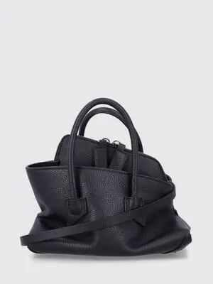 Attico La Passeggiata Hammered Leather Mini Handbag - Black