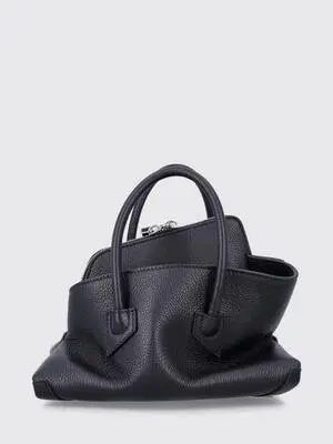 Attico La Passeggiata Hammered Leather Mini Handbag - Black