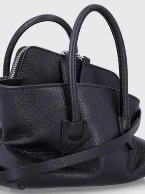 Attico La Passeggiata Hammered Leather Mini Handbag - Black