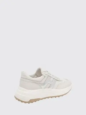 Hogan Hi-fi Smooth And Laminated Nappa Leather Sneakers With Chunky Sole