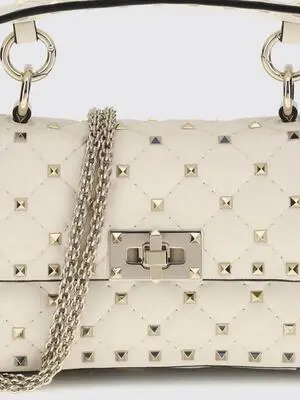 Valentino Garavani Rockstud Quilted Nappa Mini Bag - Ivory