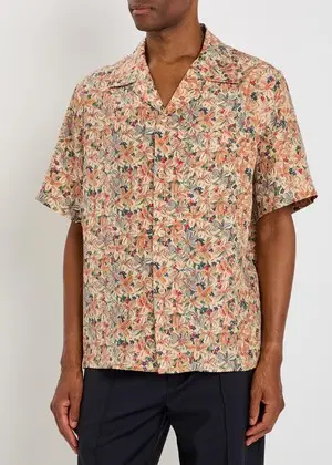 Valentino Garavani Floral-print Silk-chiffon Shirt