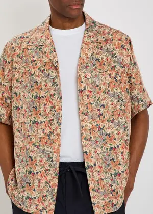 Valentino Garavani Floral-print Silk-chiffon Shirt
