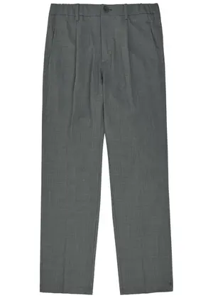Herno Pleated Straight-leg Trousers - Grey