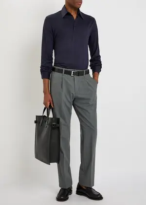 Herno Pleated Straight-leg Trousers