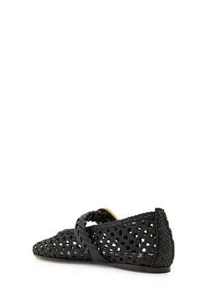 Zimmermann Alchemy Braided Leather Ballet Flats