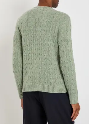 Valentino Garavani Vlogo Cable-knit Wool Jumper