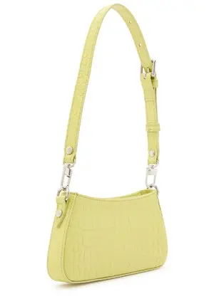VIVIENNE WESTWOOD Tasha Crocodile-effect Leather Shoulder Bag - Yellow