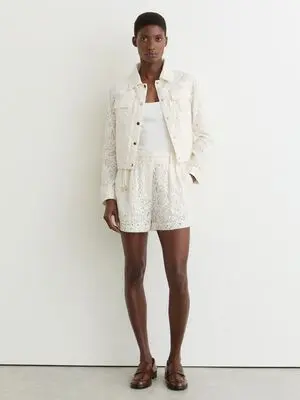REISS Rope-belt Lace Shorts