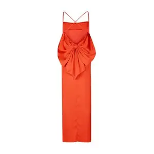 THE GT ATELIER Backless Bow Party Dress - Red