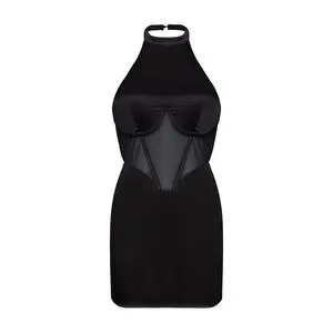 THE GT ATELIER Halterneck Dress - Black