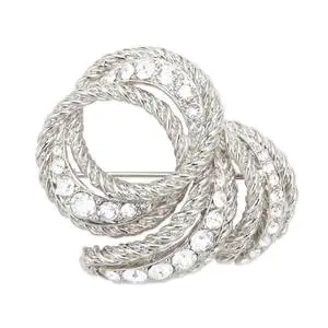 Grossé Crystal Swirl Brooch, Series Reproduction - Silver