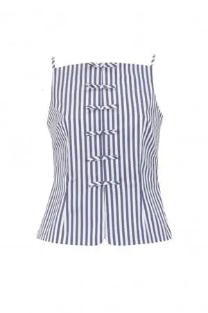 EXQUISE Emberly Spaghetti Bustier Blouse- Multi Color