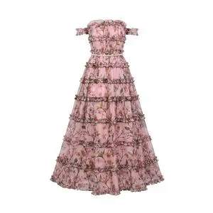 NUR KARAATA Sea Mist Dress - Pink
