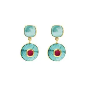 MARCIA MORAN Inelda Earrings And Fucsia - Blue
