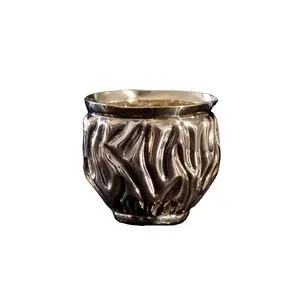 ANATOLIACRAFT Handmade Mo Chased Copper Mug, One Of A Kind Collection - Brown