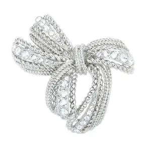 Grossé Crystal Bow Brooch, Series Reproduction - Silver