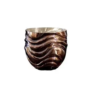 ANATOLIACRAFT Handmade Chased Copper Mug Tumbler - Brown
