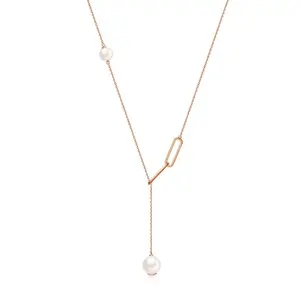 OHARA PEARL Link Necklace Gold - Pink