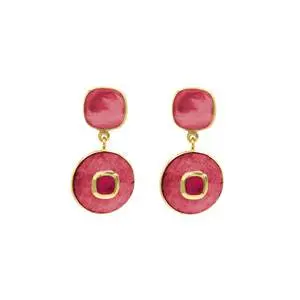 MARCIA MORAN Inelda Earrings Tourmaline And Fucisa - Red