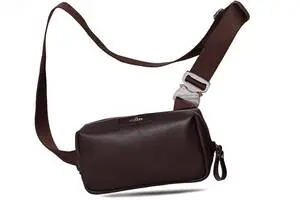HARBER LONDON Leather Crossbody Bag Caoba