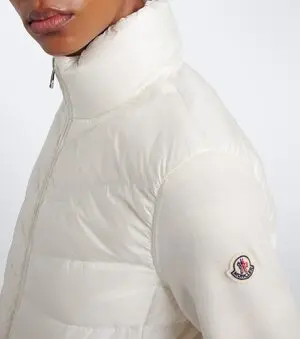 Moncler Tricot Down-paneled Virgin Wool Cardigan
