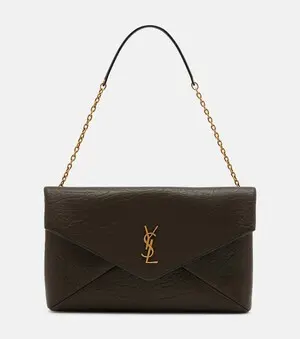Saint Laurent Cassandre Large Leather Shoulder Bag - Green