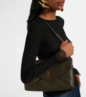 Saint Laurent Cassandre Large Leather Shoulder Bag