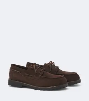 Studio Nicholson Guston Suede Boat Shoes - Brown
