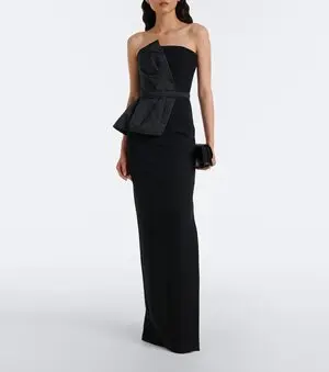 Safiyaa Kasia Draped Crepe Gown