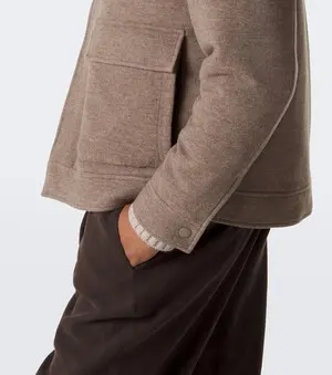 Canali Shearling-trimmed Wool And Cashmere Jacket