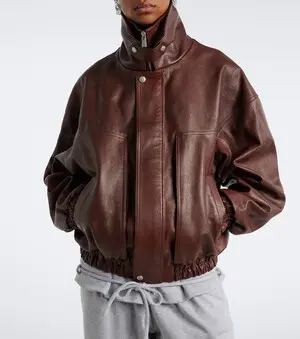 Magda Butrym Leather Blouson Jacket