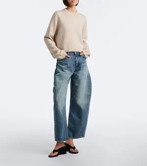 Alaïa Faded Barrel-leg Jeans