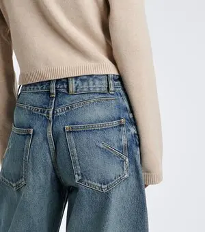 Alaïa Faded Barrel-leg Jeans